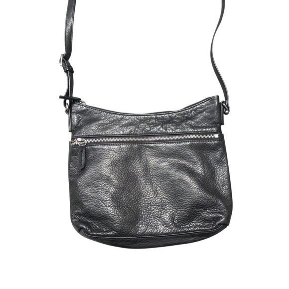 margot | Bags | Margot Black Pebbled Leather Crossbody Bag Zip Front ...